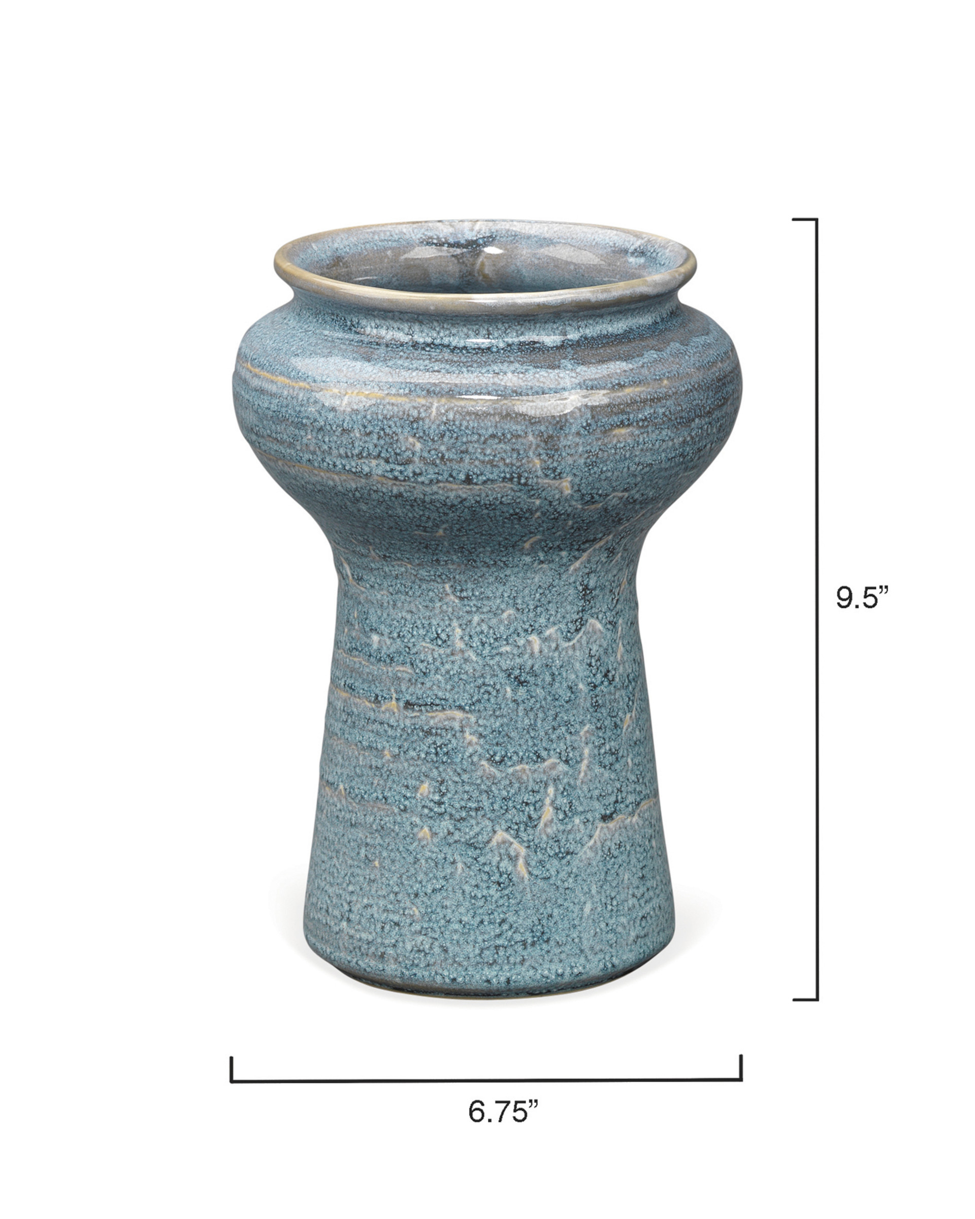 Deep Dive Hand-Crafted Blue Ceramic Vase Set - Designer Ready | Caron's ...