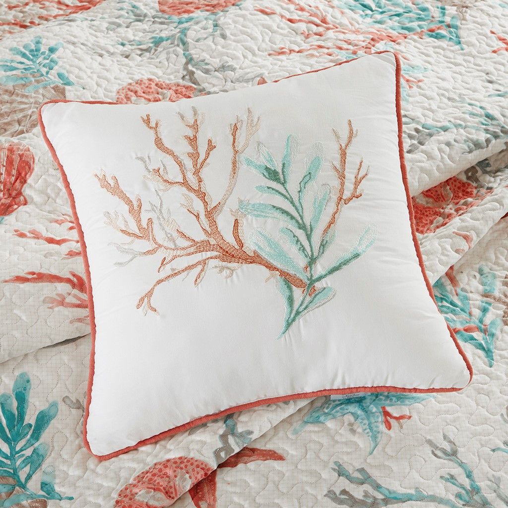 Pebble Beach Quilted Coverlet Queen 6-Piece Set | Caron's Beach House