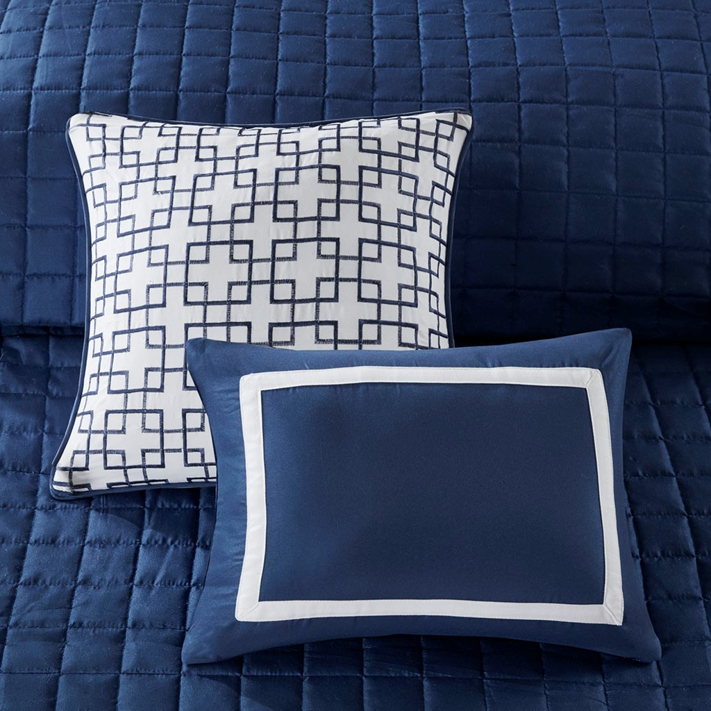 Admiralty Navy and White King 8-Piece Comforter Set | Caron's Beach House