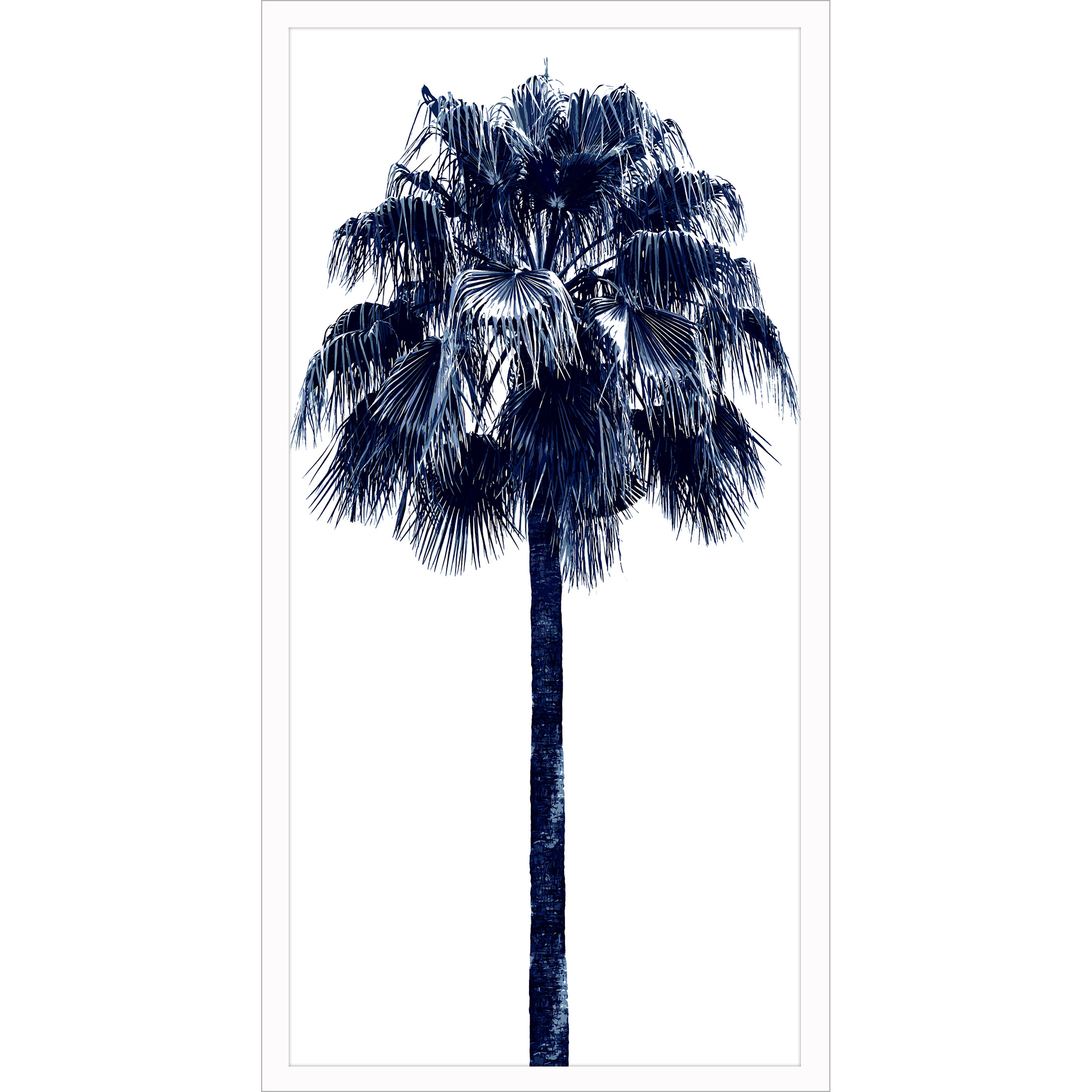 Palm Tree in Blue III Framed Art | Caron's Beach House
