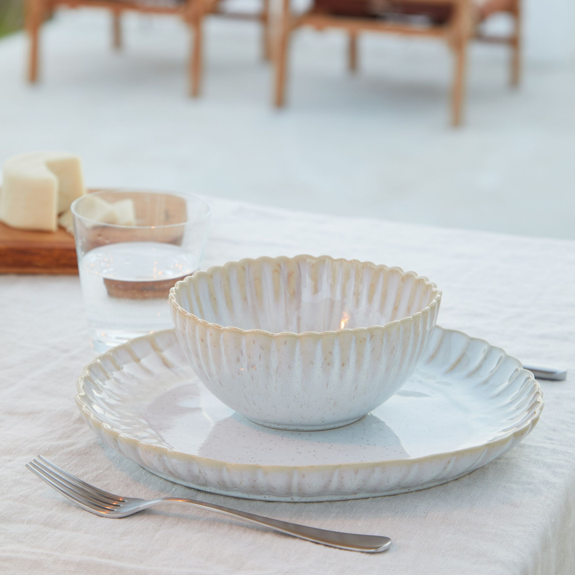 Mallorca Sand Beige Dinner Plates | Caron's Beach House