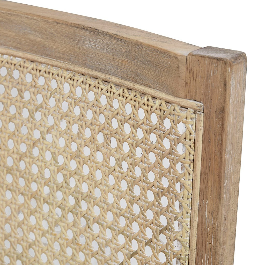 Kelly Anne Woven Cane Accent Chair - Coastal Chic