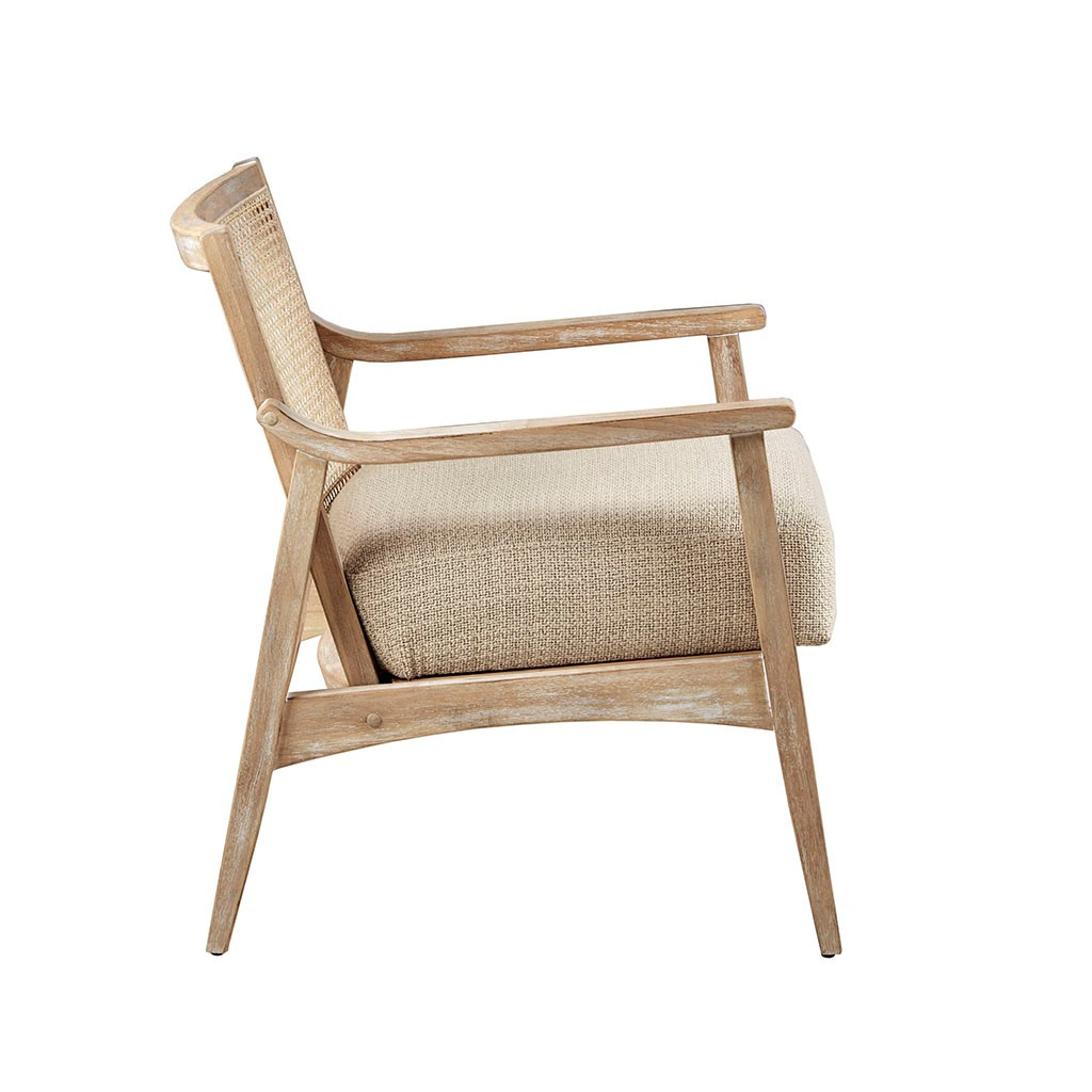 Kelly Anne Woven Cane Accent Chair - Coastal Chic
