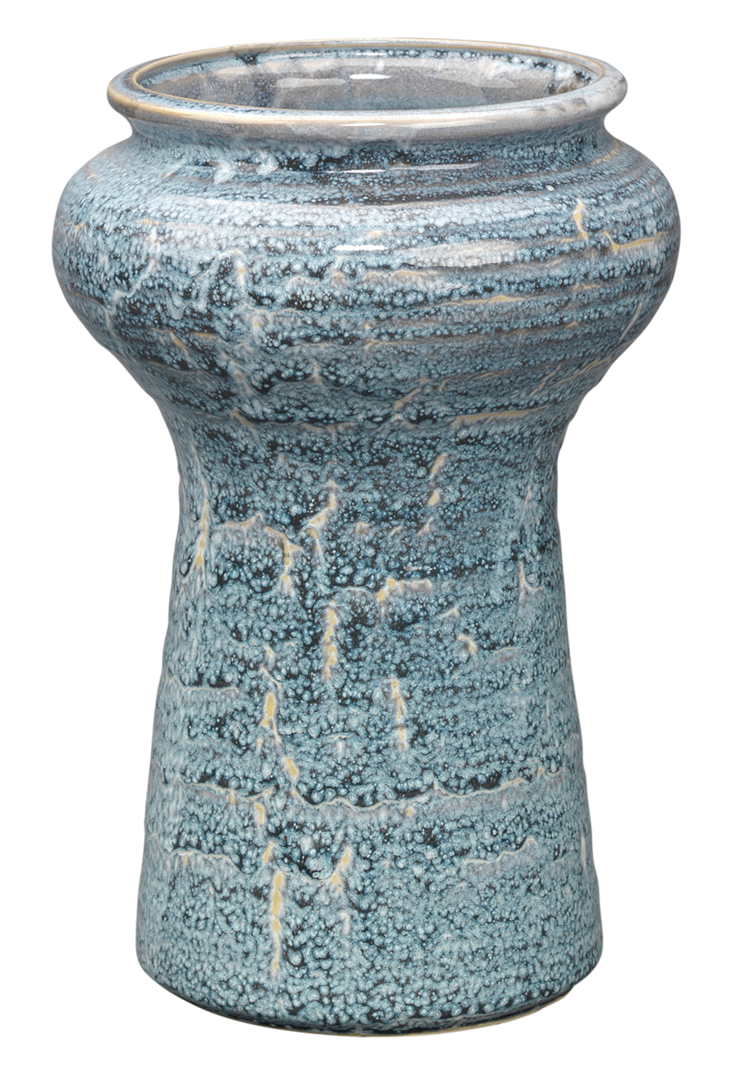 Deep Dive Hand-Crafted Blue Ceramic Vase Set - Designer Ready | Caron's ...
