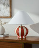 Lido Key Red Cabana Stripes Accent Table Lamp | Caron's Beach House