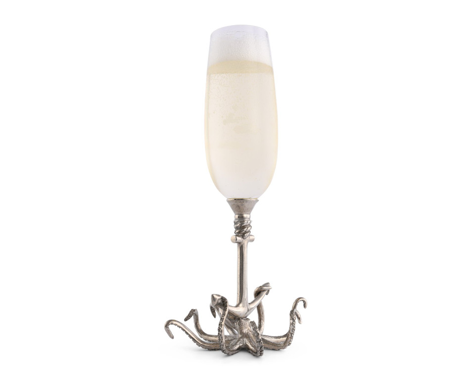 Octopus Pewter Stemmed Cocktail Glass | Caron's Beach House