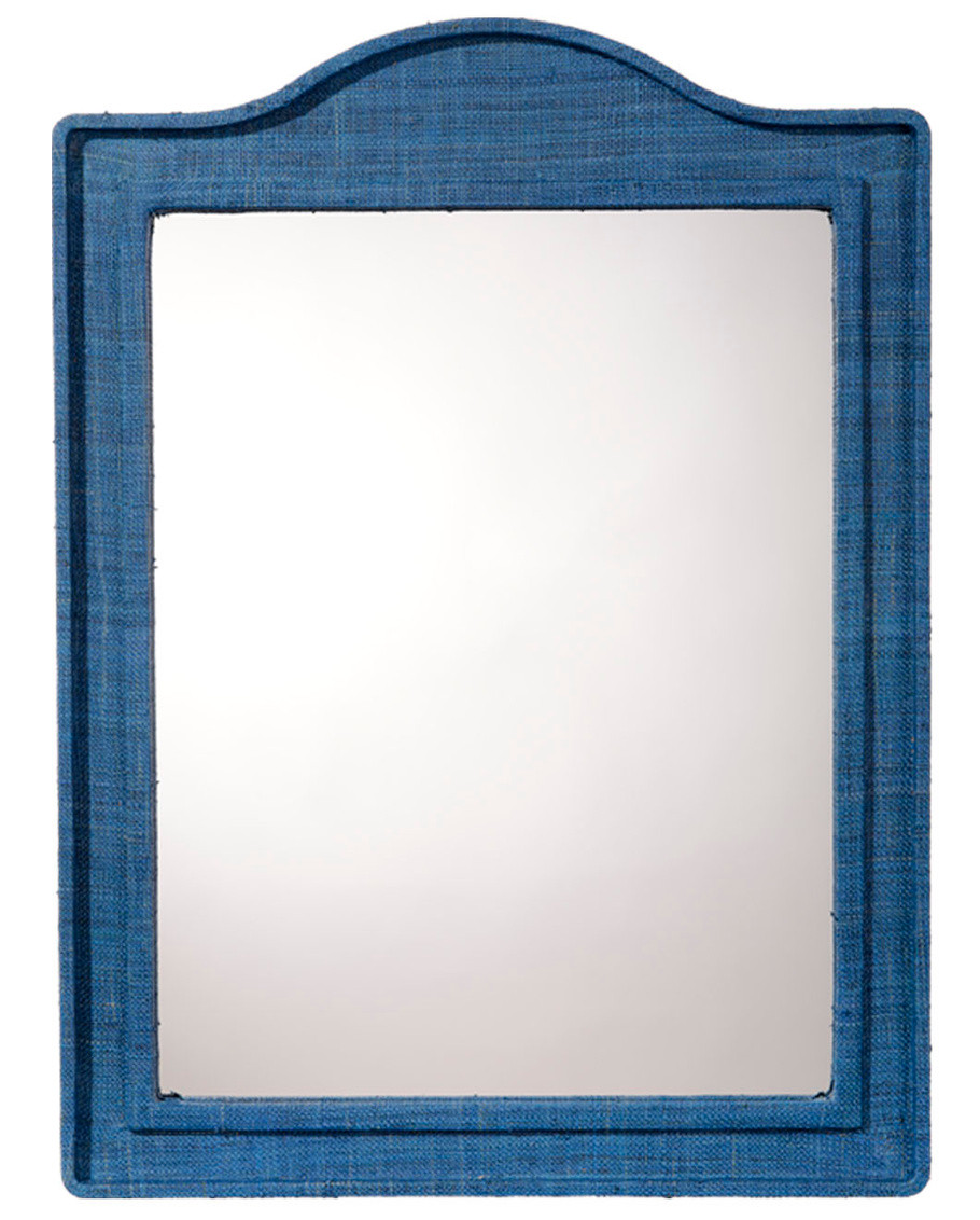 Tiburon Coastal Blue Scalloped Mirror | Caron's Beach House