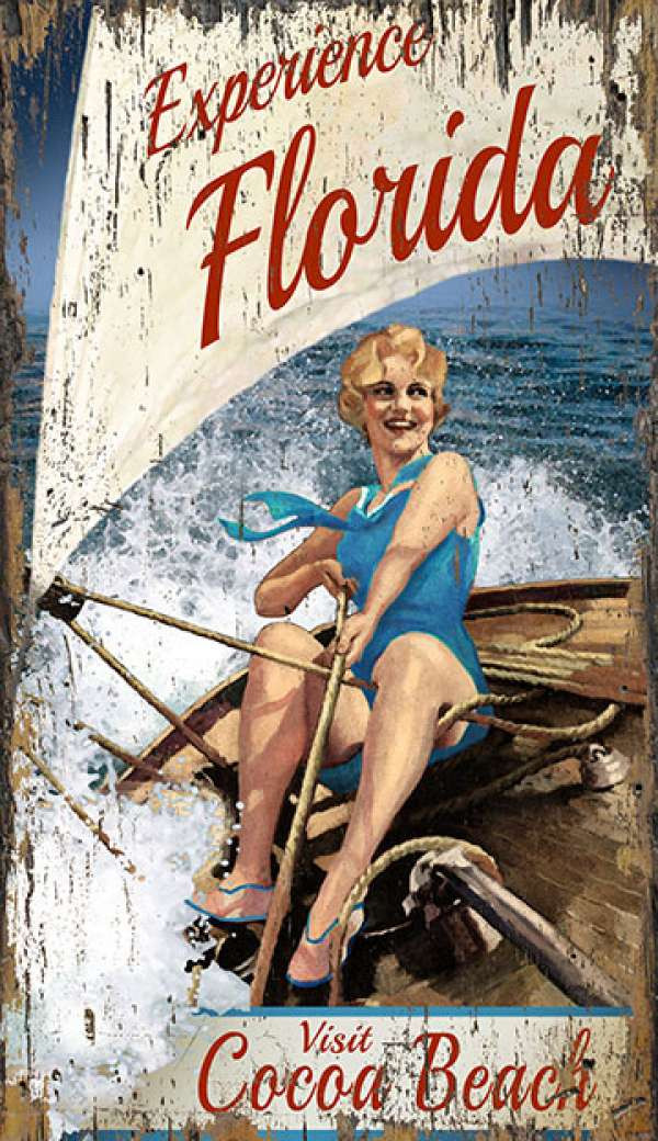Sunny Florida Retro Custom Art Sign