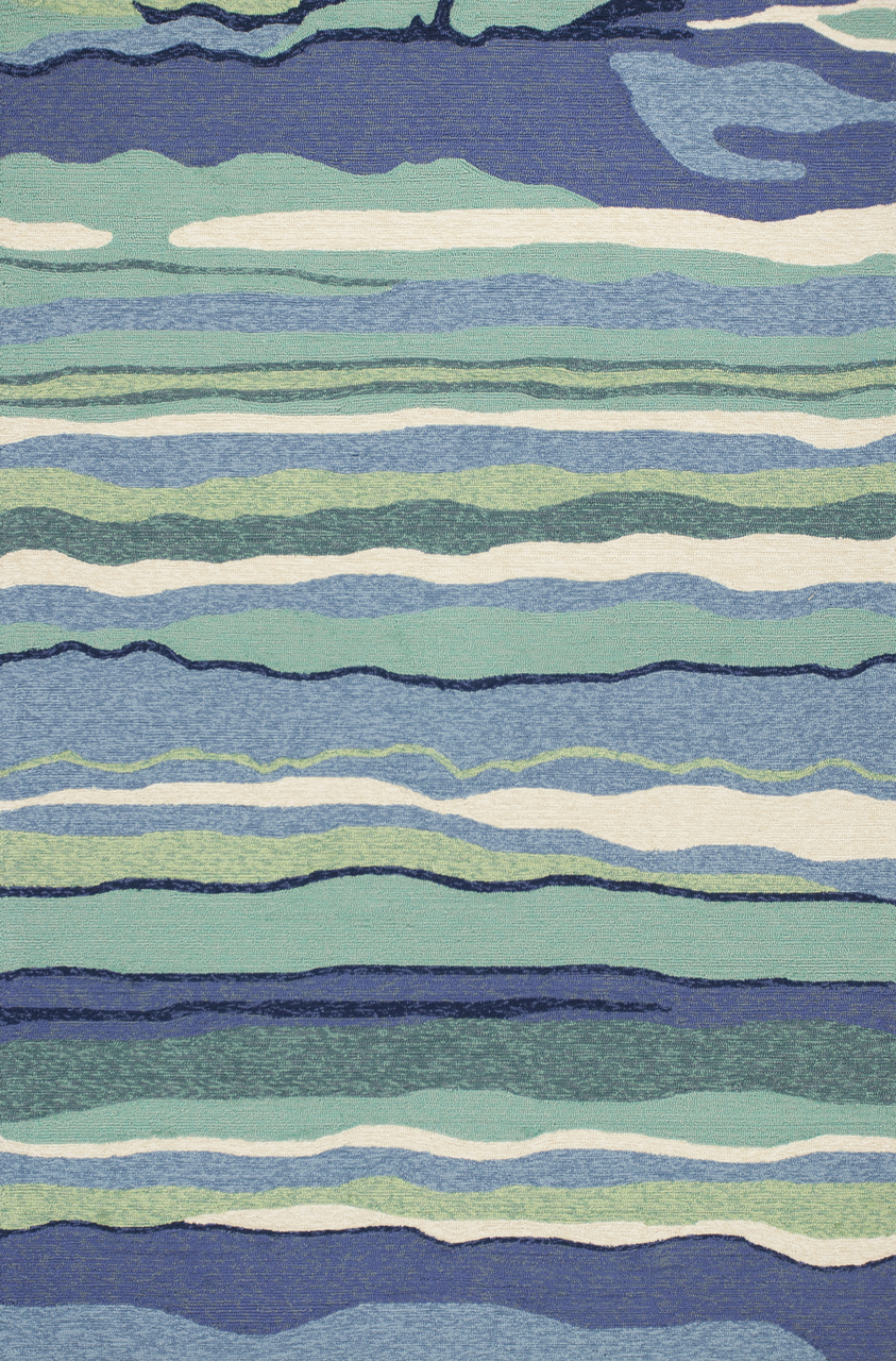 Ocean Lagoon Waves Area Rug | Caron's Beach House