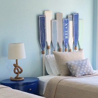 Oar Decor - A Cool Headboard Idea! - Caron's Beach House