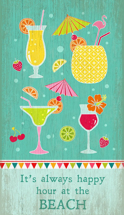 Happy Hour at the Beach Art - 3 Sizes Available | Caron's Beach Hous