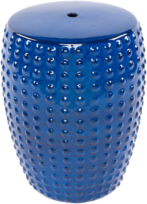 Delmar Royal Blue Ceramic Garden Stool | Caron's Beach House