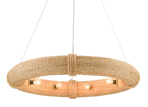 Portmeirion Elegant Round Rope Wrapped Chandelier | Caron's Beach House