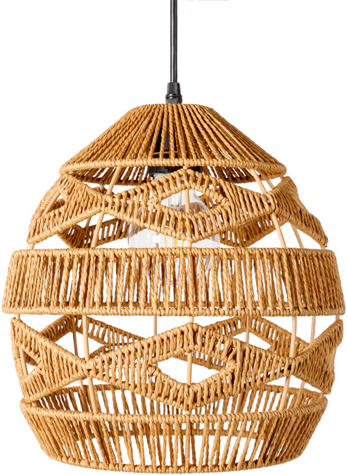 Bali Woven Rattan 1-Light Pendant | Caron's Beach House