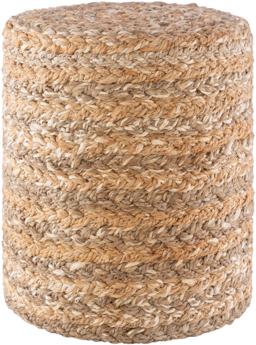 Naturally Chic Inlet Braided Woven Jute Round Stool