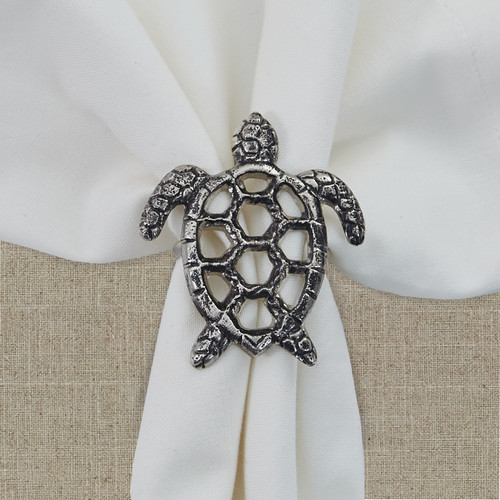 Sea Turtle Napkin Rings - Set of Four | Caron's Beach House