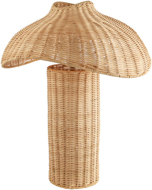 Unique Castaway Beach Natural Rattan Woven Table Lamp | Caron's Beach House