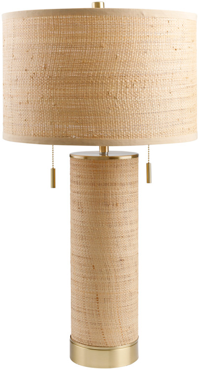 Enclave Rattan Wrapped Table Lamp with Raffia Shade - Sophisticated ...