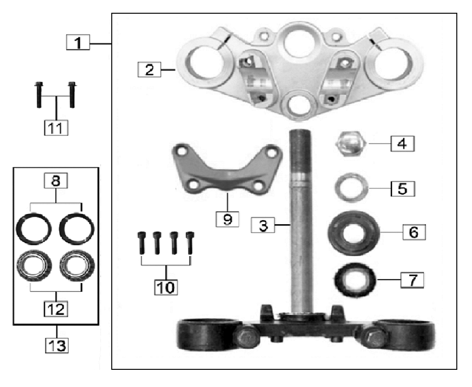 Steering column assembly - CSC Motorcycles