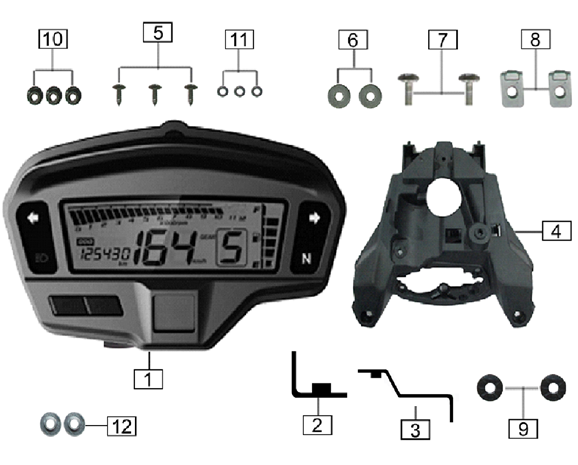 Stock Replacement Parts - TT250 Parts - Body - Gauges 2022-Up - CSC ...