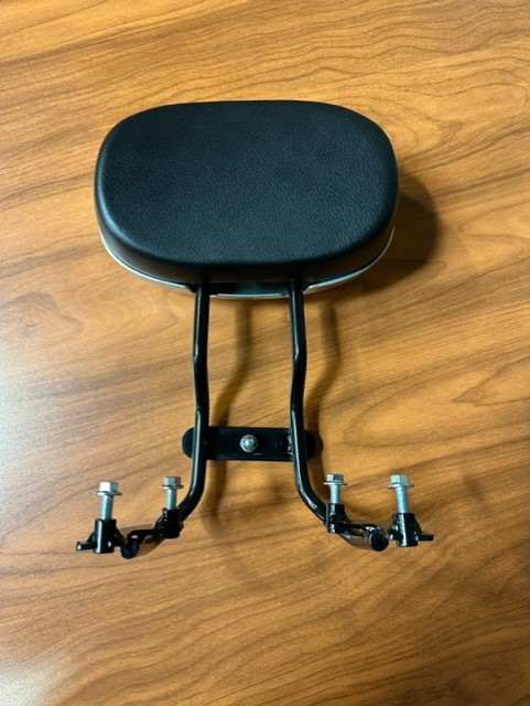 Rear backrest assembly/ with all hardware, Fits Monterey Electric Scooter