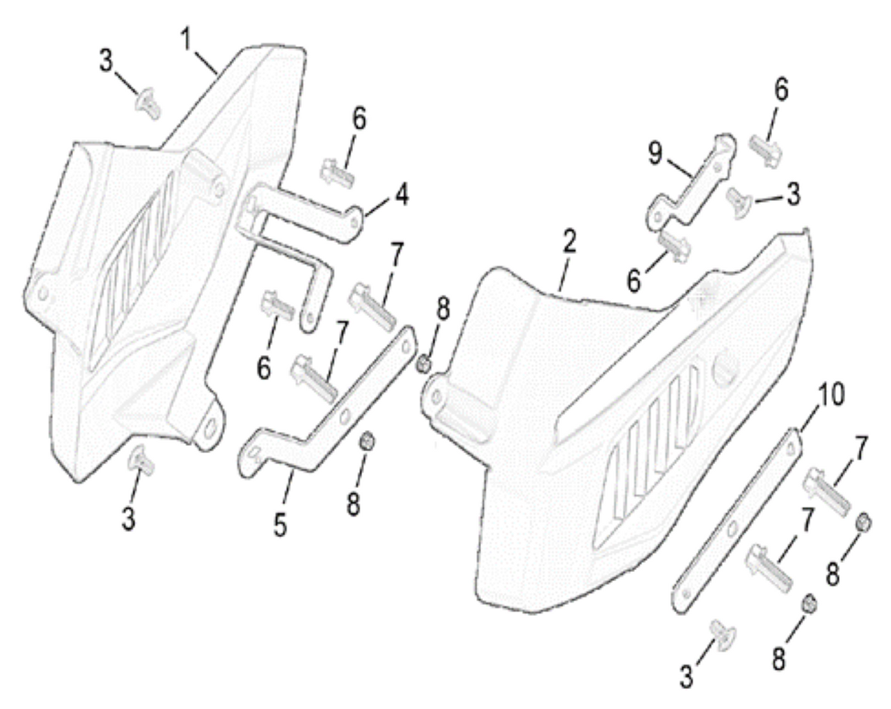 #4 - Mounting Bracket On The Left Guard Plate for E-RT3 Flat Fork Guard ...