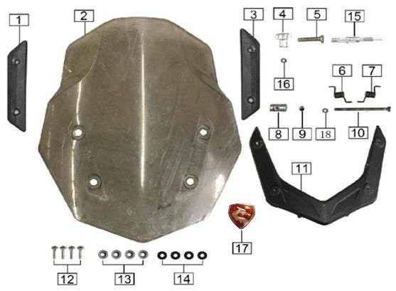 Guide cover glass plate support - CSC Motorcycles