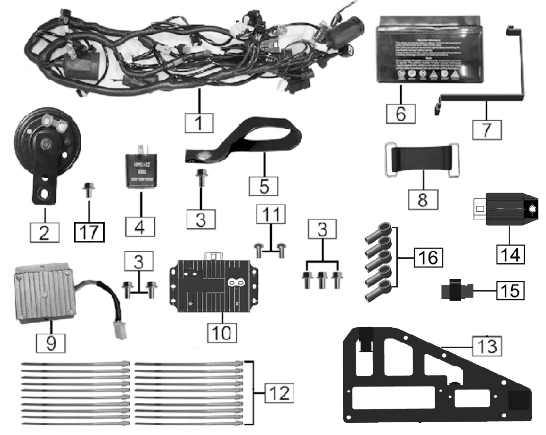 #4 - Flasher fits RX1E Electric Parts - CSC Motorcycles