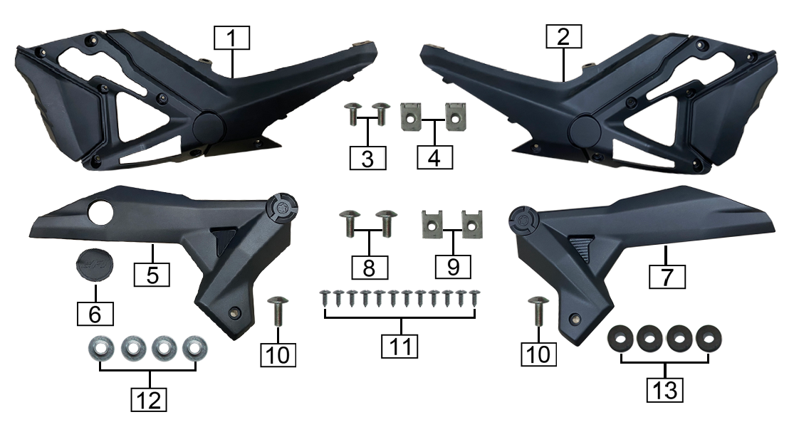 #11 - SCREW ST4.2 13 fits RX1E Upper Side Panels - CSC Motorcycles
