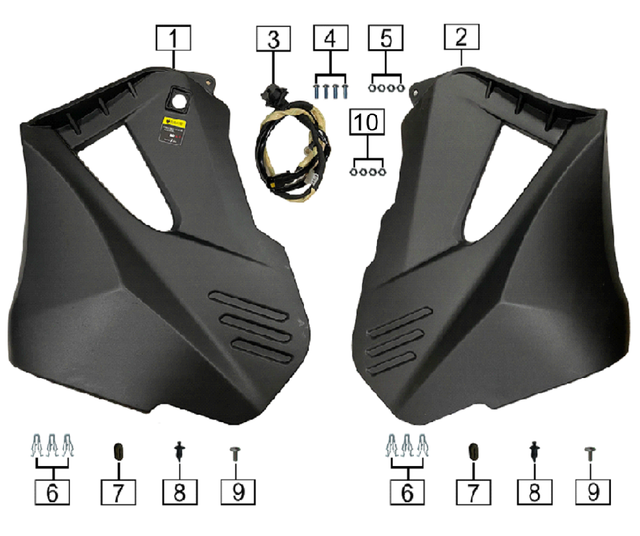 Stock Replacement Parts - RX1E Parts - Lower Side Panels - CSC Motorcycles