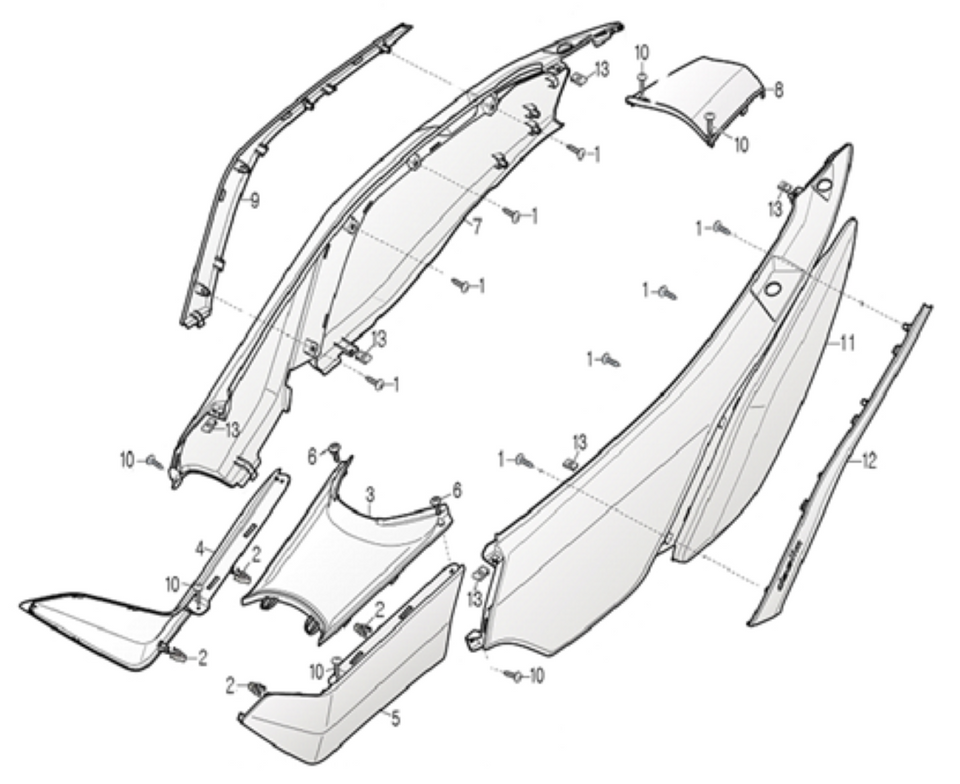 Stock Replacement Parts - E-RT3 Parts - Body Panels - CSC Motorcycles