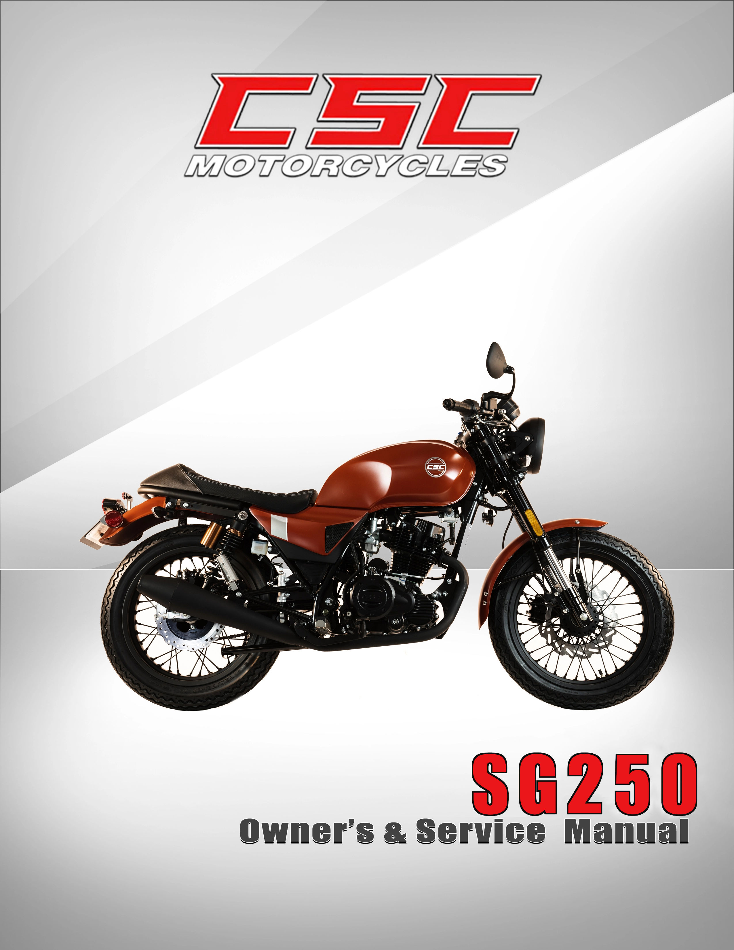 Support, Owner Manuals, Service Tutorial and Information - CSC Motorcycles
