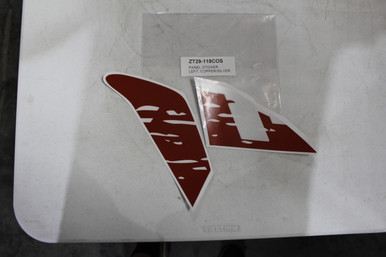 Fuel Tank Panel Stickers, Left Side, Copper with Silver Letters Pair ...