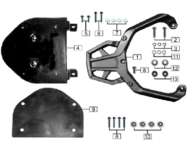 #4 - Top Box Plate fits RX1E Rear Grab Bar - CSC Motorcycles