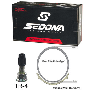 Inner Tube, Heavy Duty 450/510-17 TR-4 Valve Stem for RX3 Rear and SG250 with Scrambler Knobby Tire