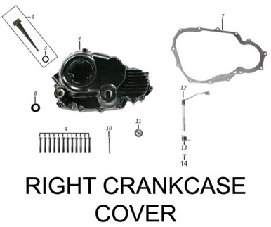 OIL RULER ASSY - Cover Complete Right Crankcase TT250 - CSC Motorcycles