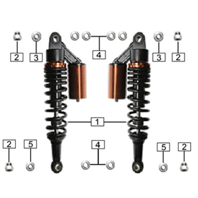 Rear absorber shock, SG250 2019 / sold each - CSC Motorcycles