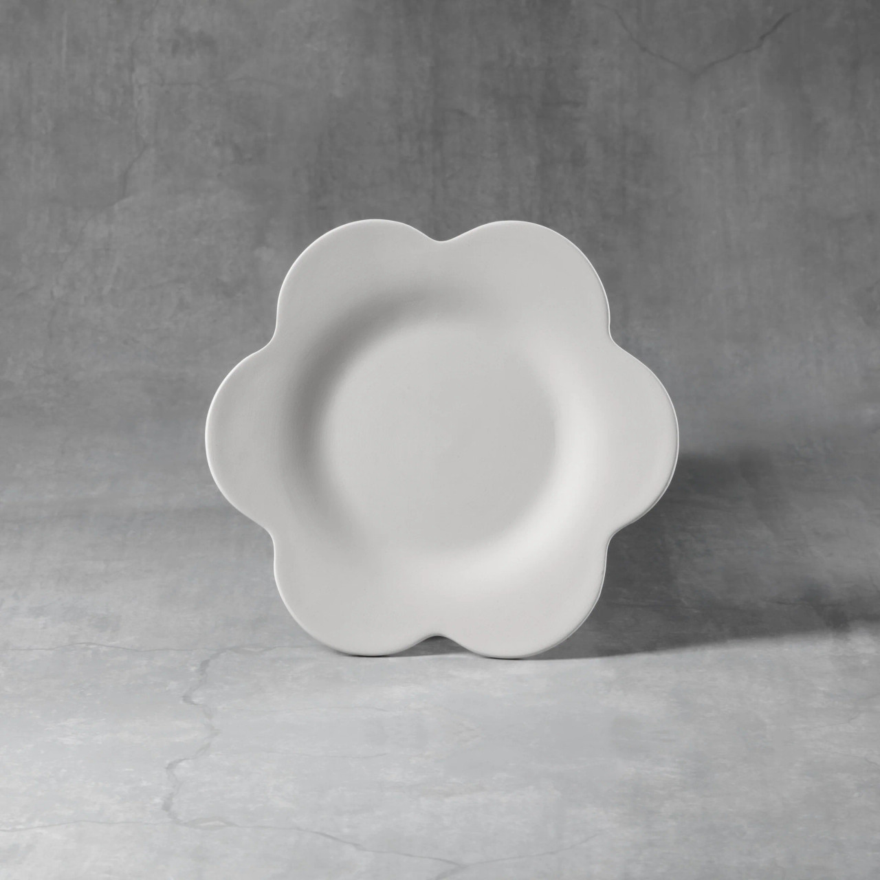 PLATES FLOWER PLATE MEDIUM/6 Bisque| Ceramic Arts Canada