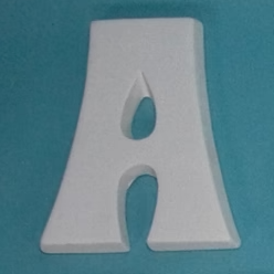 TILES, ETC. GROOVY LETTER A/1 SPO Bisque| Ceramic Arts Canada