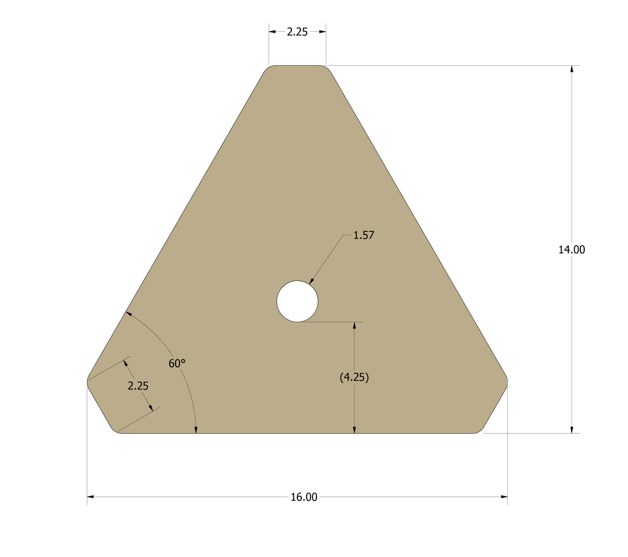 Advancer Kiln Shelf, 13.5" Triangular Advancer Kiln Shelf