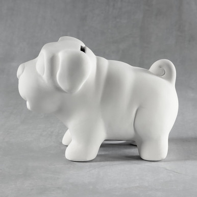 Pug Bank/6 SPO Bisque| Ceramic Arts Canada