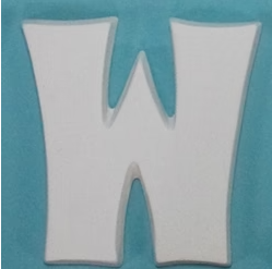 TILES, ETC. GROOVY LETTER W/1 SPO Bisque| Ceramic Arts Canada