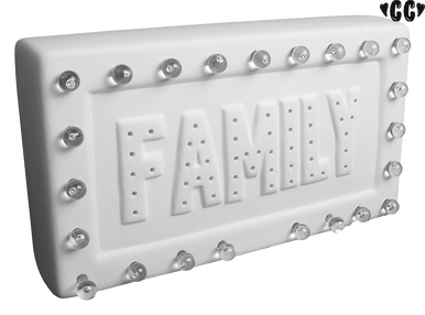 Lighted Family Marquee/2 SPO Bisque | Ceramic Arts Canada