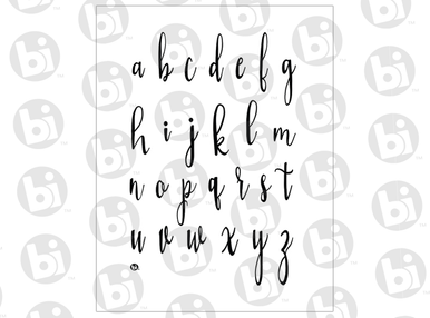Lower Case Calligraphy Silkscreen/1 SPO | ceramicarts.com