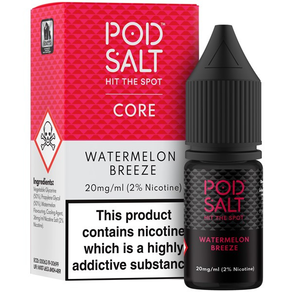 Watermelon Breeze Nic Salt E Liquid 10ml By Pod Salt £2.50
