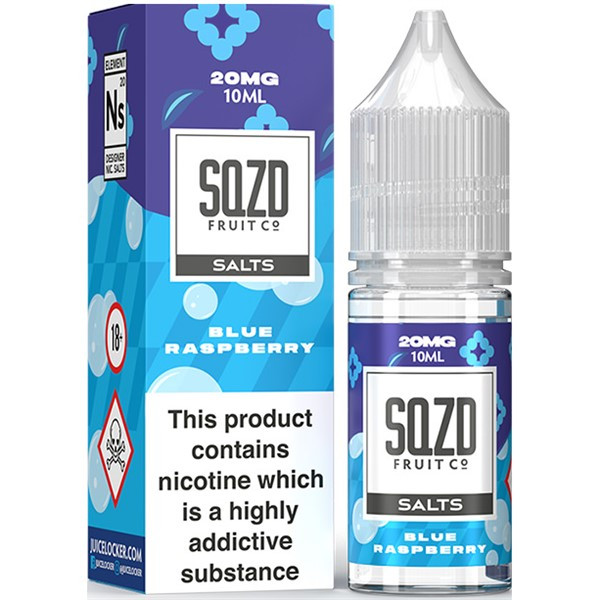 Blue Raspberry Nic Salt E Liquid 10ml By SQZD £2.50