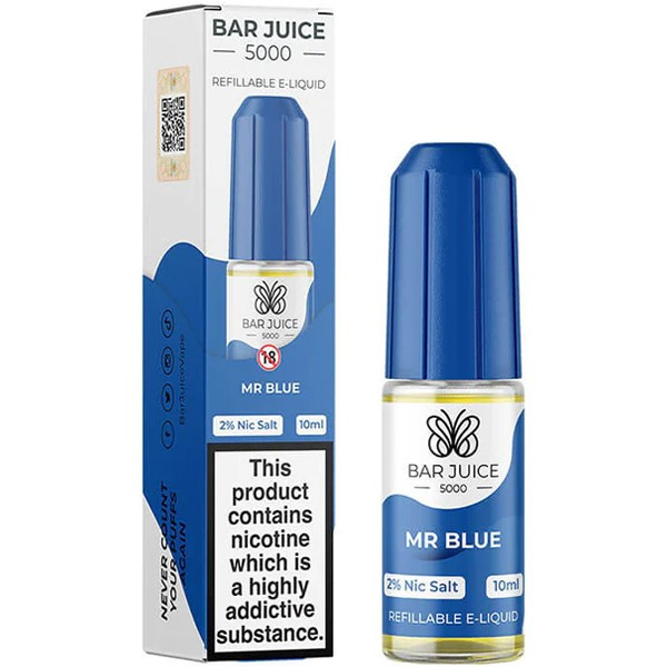 Mr Blue Nic Salt 10ml by Bar Juice 5000 - 10 For £19.99