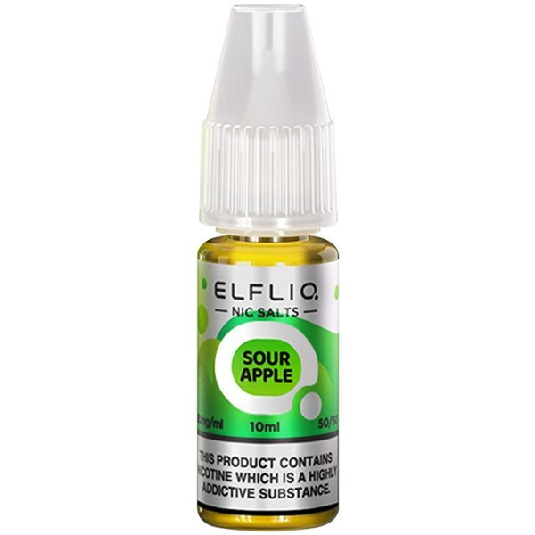 Sour Apple Nic Salt E Liquid 10ml By Elf Bar Elfliq £2