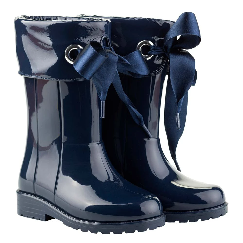 Igor W10114 Navy Campera Charol Wellies - Kiddie Boutique By Claire