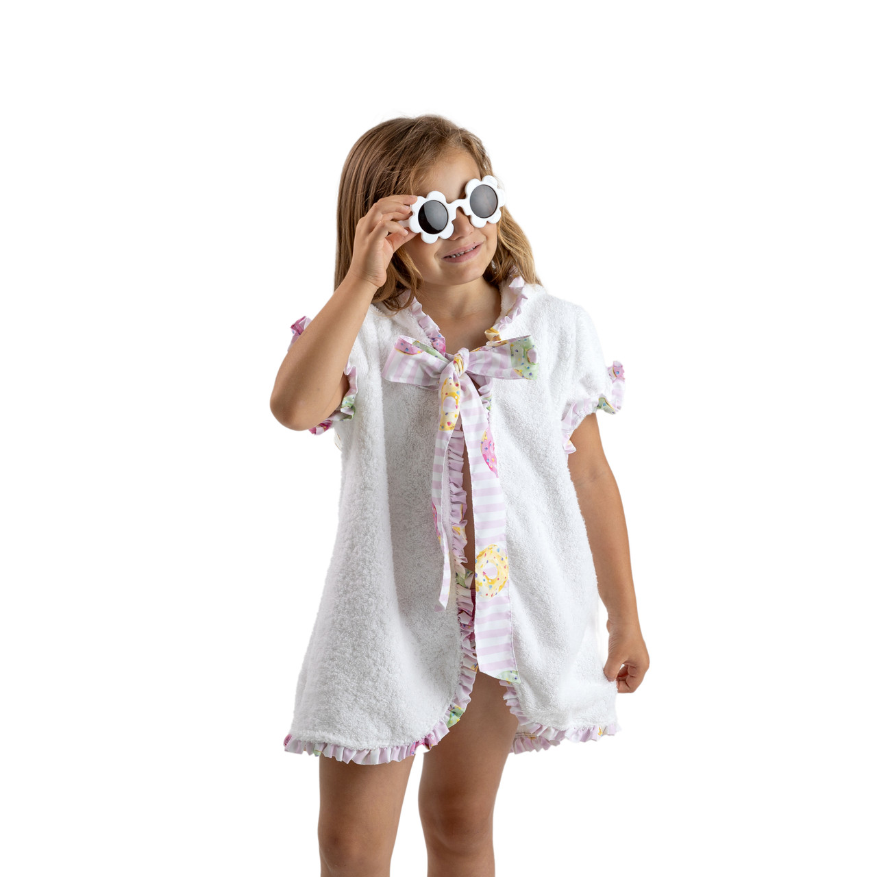 Meia Pata Beach Cover Up / Poncho Donuts - Kiddie Boutique By Claire